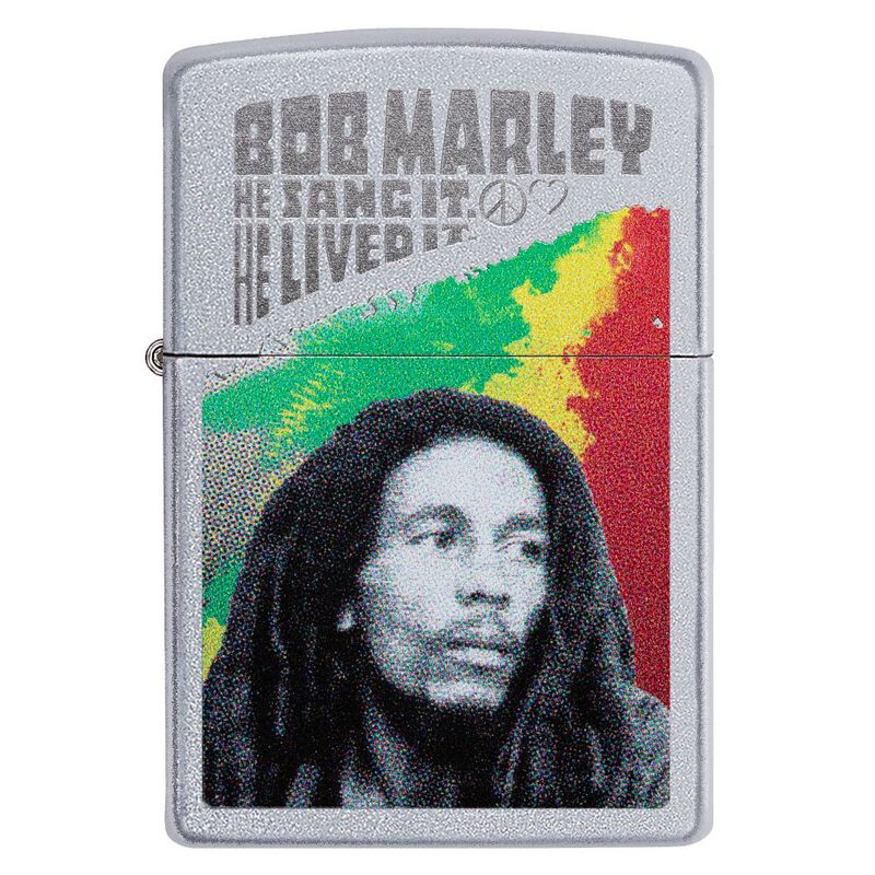 Zippo - Satin Chrome | Bob Marley Lighter | EMP