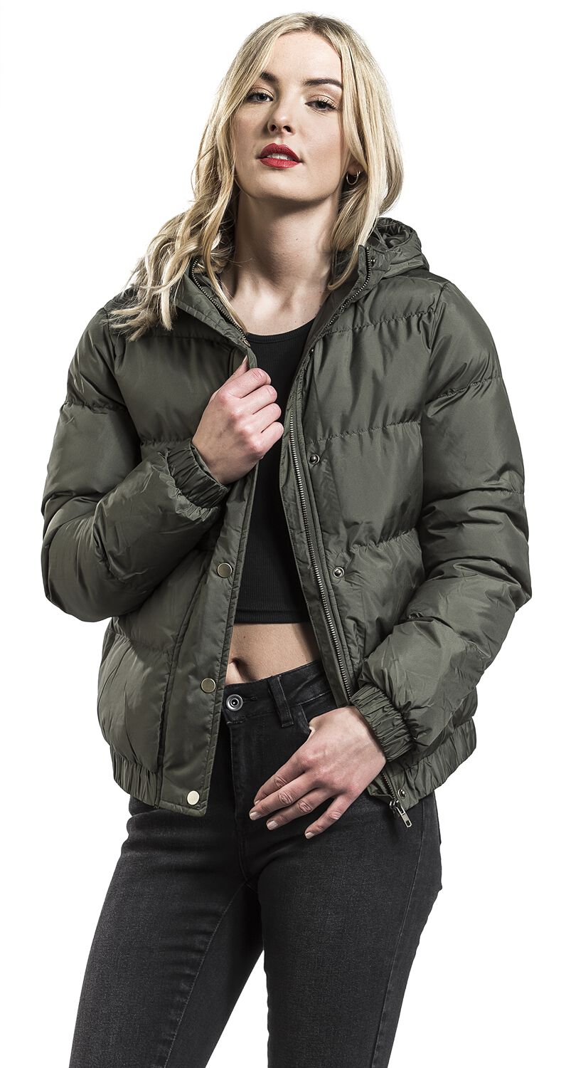 Ladies Hooded Puffer Jacket | Urban Classics Mid-Season Jackets | EMP