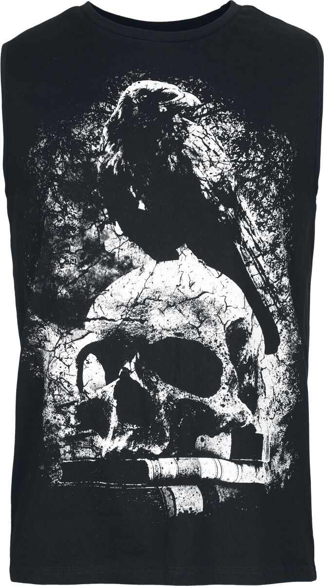 Raven With Literature Skull Vest | Gothicana by EMP Vest | EMP