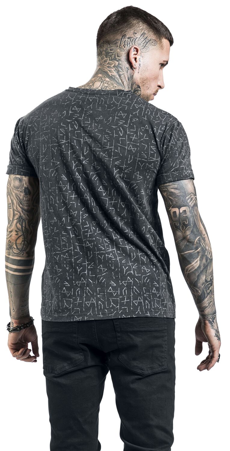 T-shirt with Rune Print | Black Premium by EMP T-Shirt | EMP
