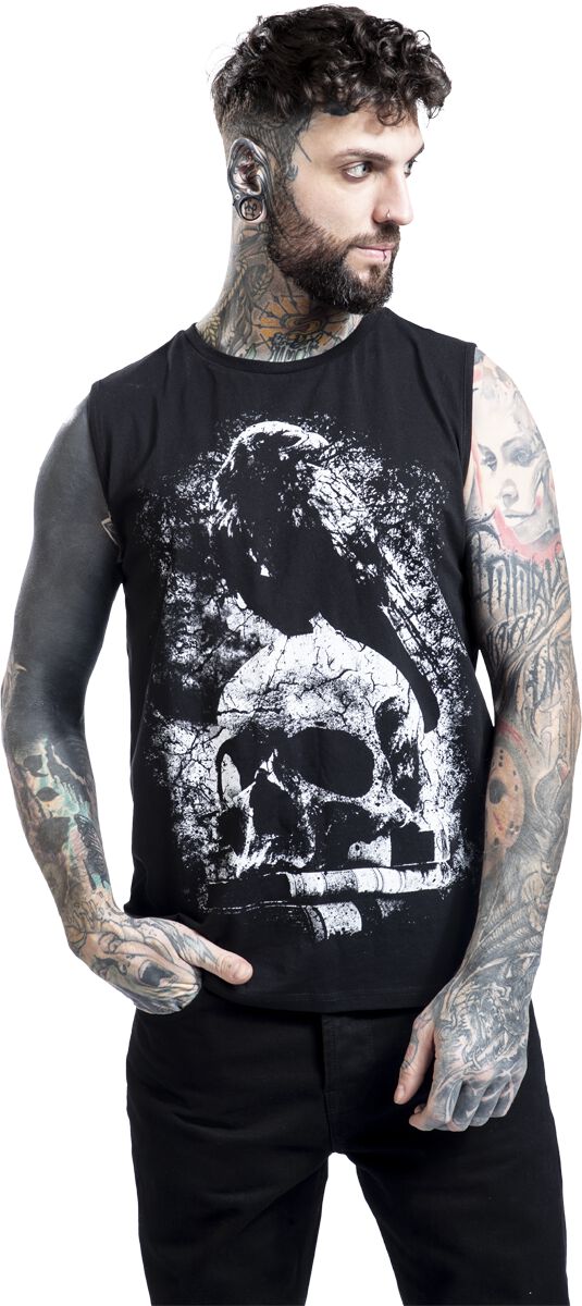Raven With Literature Skull Vest | Gothicana by EMP Vest | EMP
